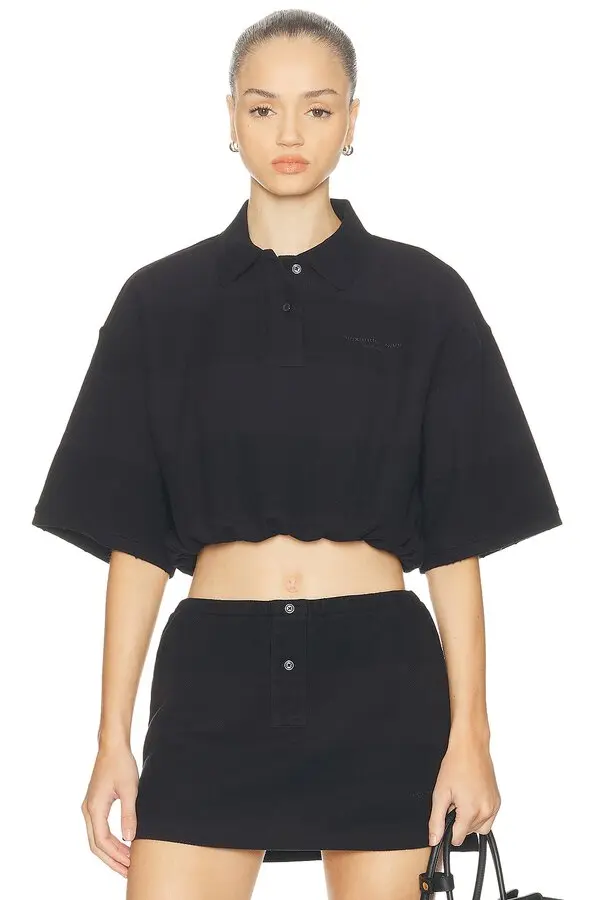 Cheerleader Polo Cropped Polo Shirt Alexander Wang Bustier Top